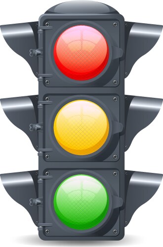 Realistic traffic elements template Royalty Free Vector