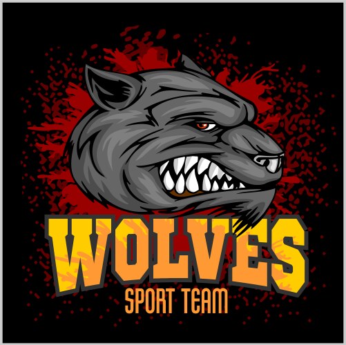 Wolf head mascot Royalty Free Vector Image - VectorStock