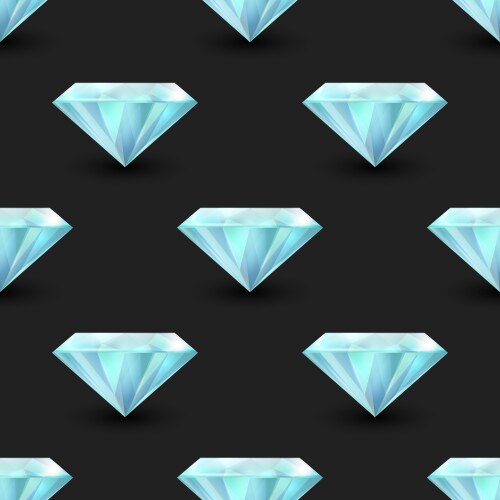 Seamless pattern with 3d realistic gemstone Vector Image