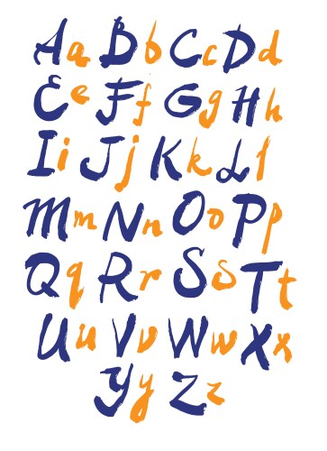 Calligraphic hand written uppercase alphabet Vector Image