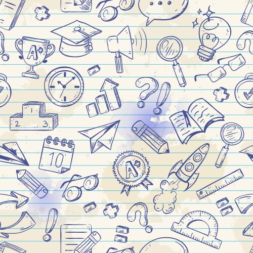 School pattern Royalty Free Vector Image - VectorStock