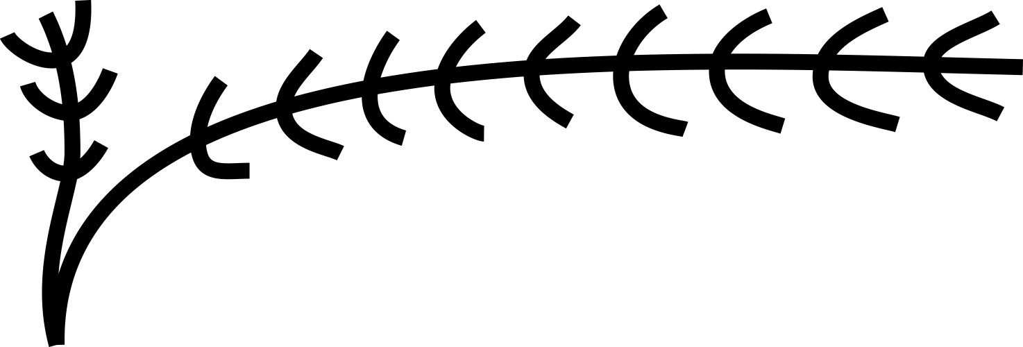 Branch corner doodle Royalty Free Vector Image