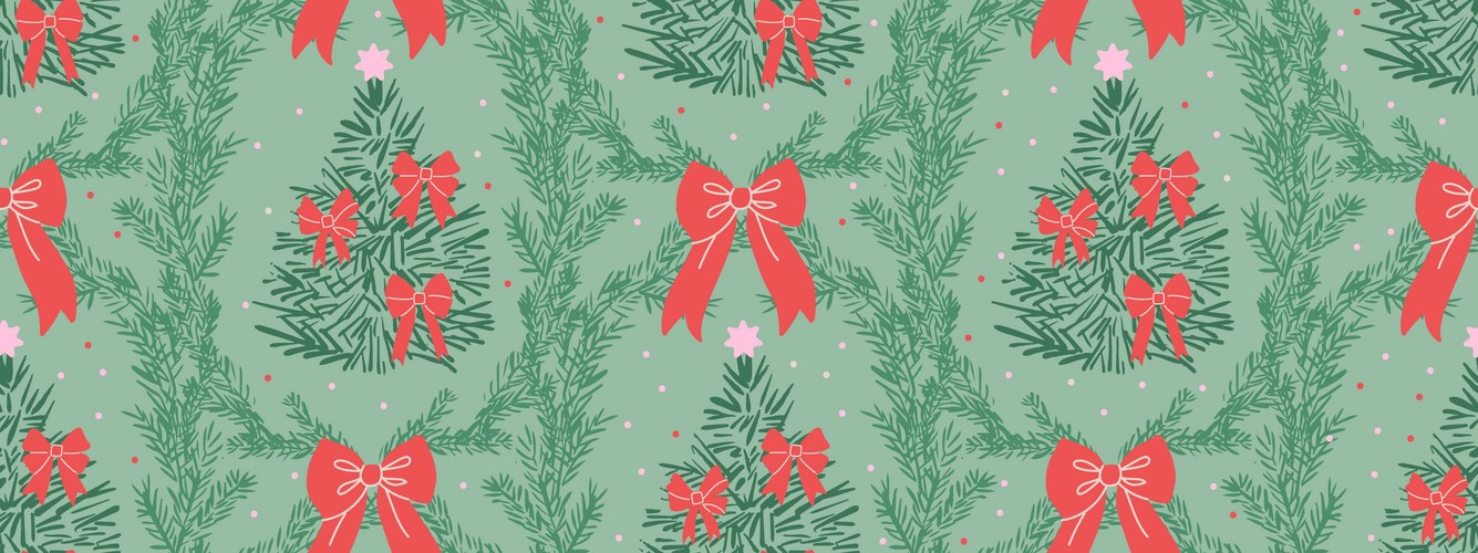 Coquette Christmas Pattern – Royalty-Free Vector | VectorStock