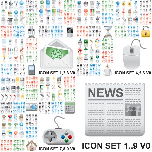 General web icons Royalty Free Vector Image - VectorStock