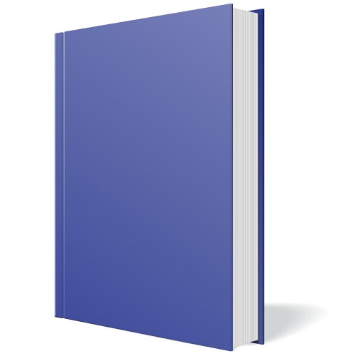 Blue book school on white background Royalty Free Vector