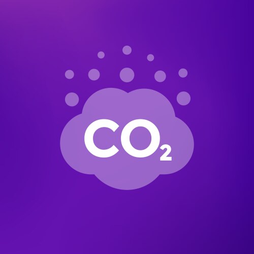 Carbon offset icon co2 emissions reduction Vector Image
