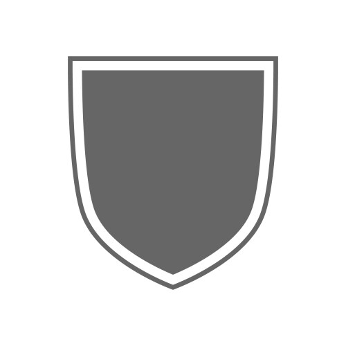 Blank shield icon Royalty Free Vector Image - VectorStock