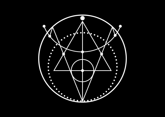 Sigil protection magic amulet sacred geometry Vector Image