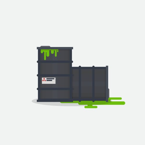 Toxic waste digging composition Royalty Free Vector Image