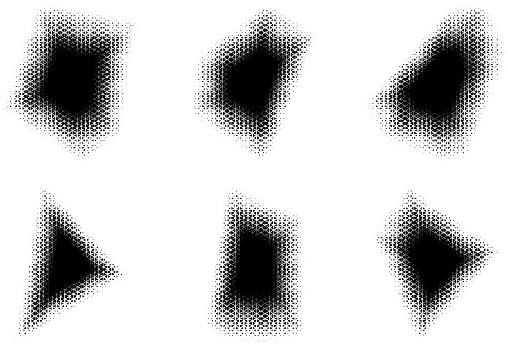 Halftone triangle pattern reprographic technique Vector Image