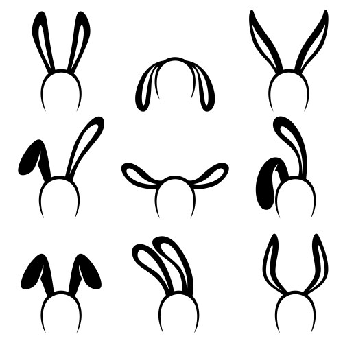 Bunny rabbit silhouette Royalty Free Vector Image
