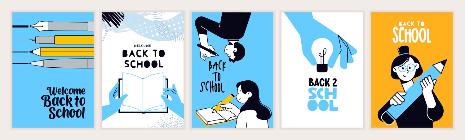 Students university back to school people Vector Image