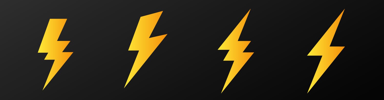 Battery charge dynamic power flash logo Royalty Free Vector