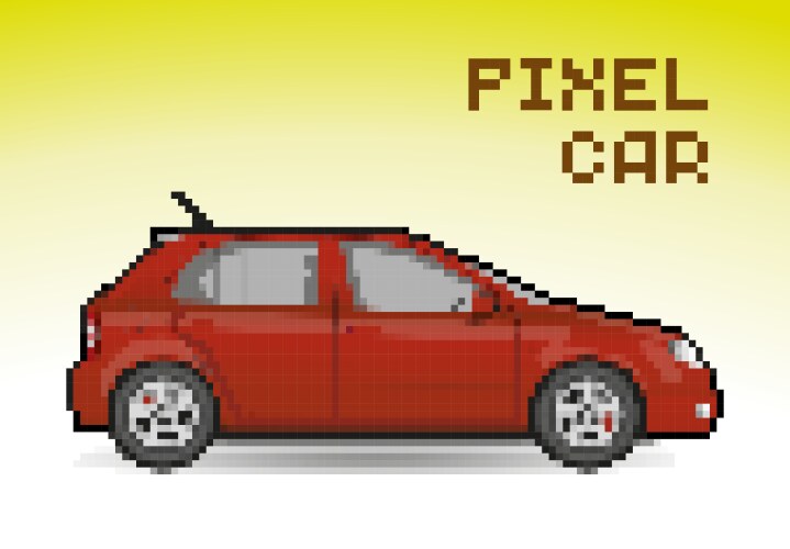 Pixel Car Vector Images (over 3,300)