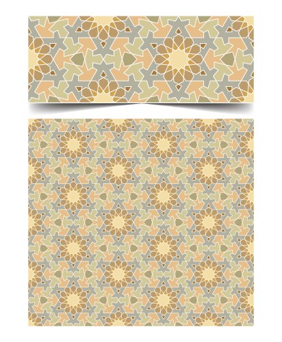 Seamless moroccan pattern background with flowers Vector Image