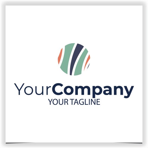 Blue round logo with a cross logo design template Vector Image