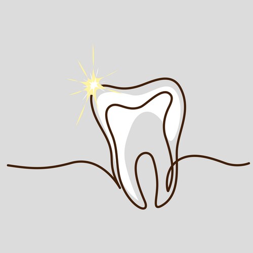 Cartoon white tooth dentistry and healthcare Vector Image
