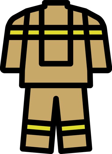 Fire service uniform icon Royalty Free Vector Image