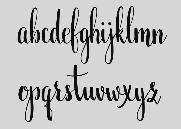 Simple handwritten cursive font Royalty Free Vector Image