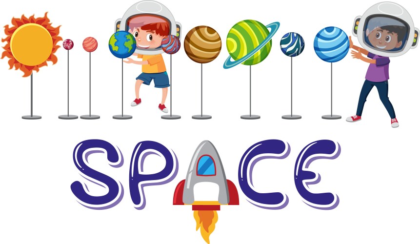 Solar system kids Vector Images & Graphics for Commercial Use | VectorStock