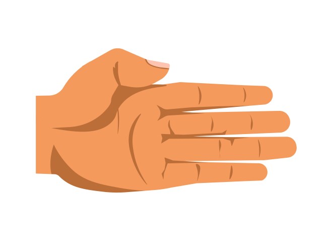 Isolated hand open wound Royalty Free Vector Image