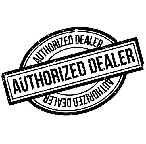 Official dealer rubber stamp Royalty Free Vector Image