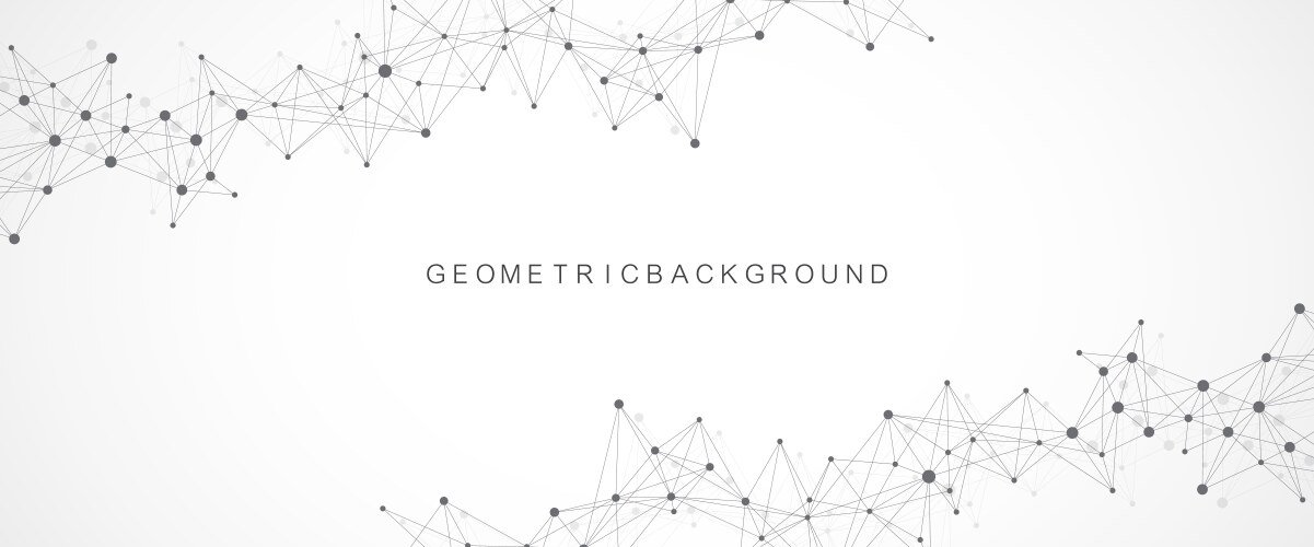 Modern line art pattern with connecting lines Vector Image