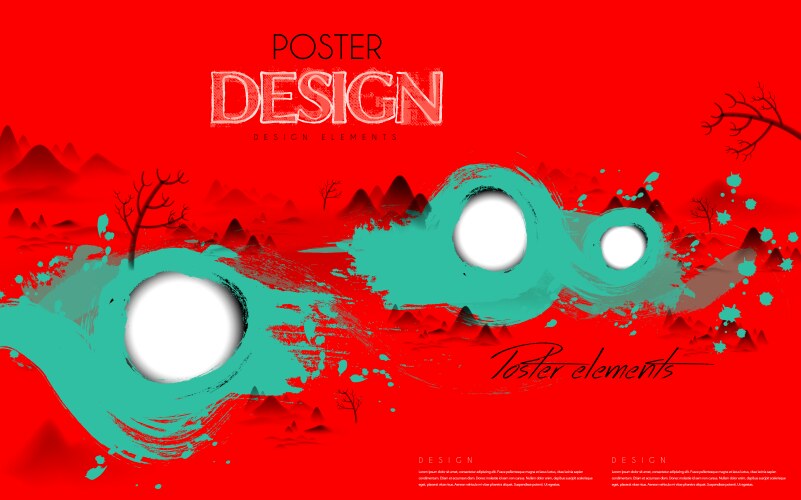 Attractive poster template design Royalty Free Vector Image