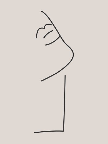 Female buttocks line drawing Royalty Free Vector Image