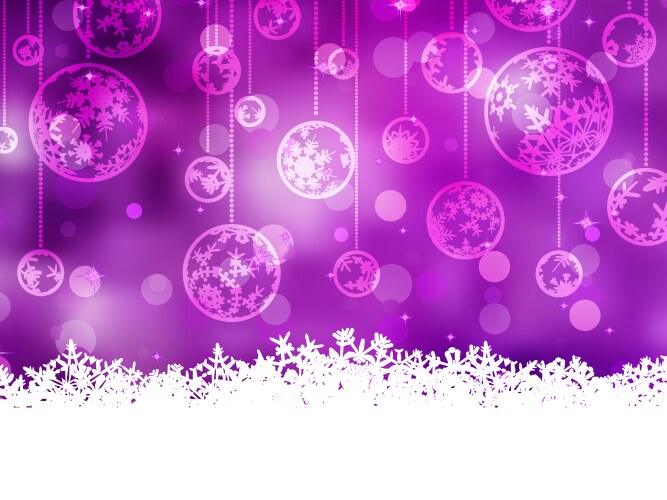 Background with purple christmas balls Royalty Free Vector