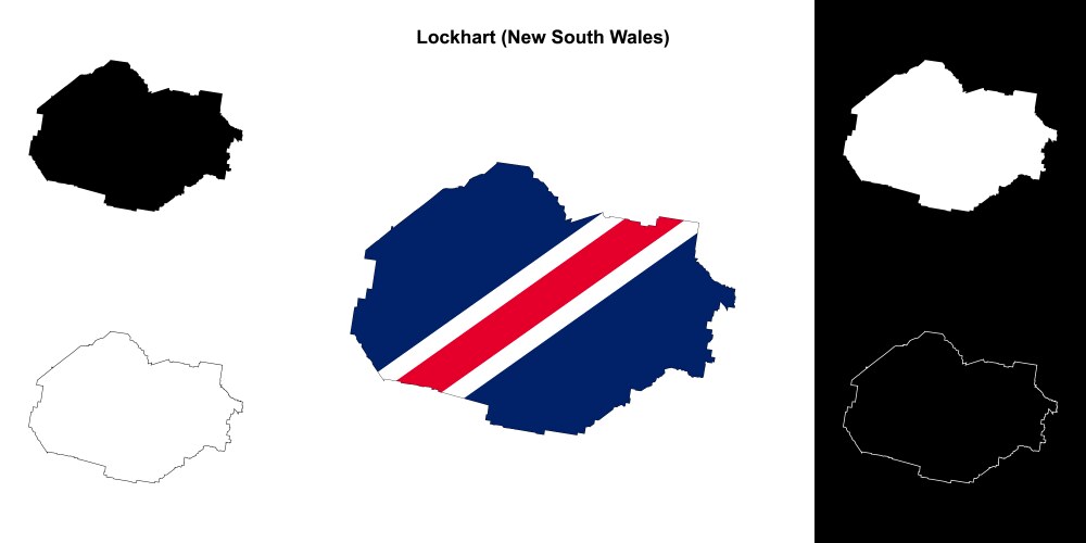 Lockhart river outline map Royalty Free Vector Image