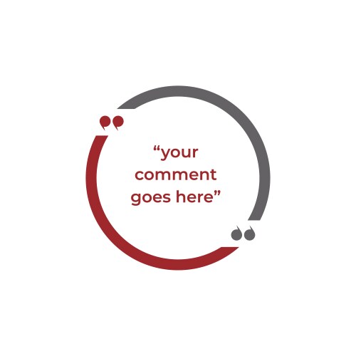 Bubble box shape comment frame design Royalty Free Vector