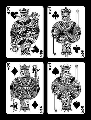 Skeleton playing card Royalty Free Vector Image