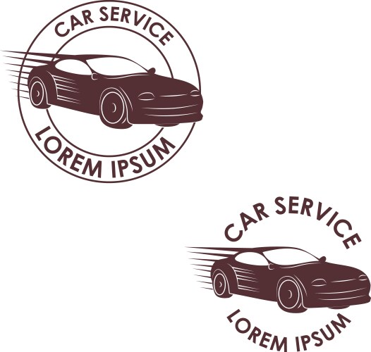 Set of car service emblems labels badges logos Vector Image