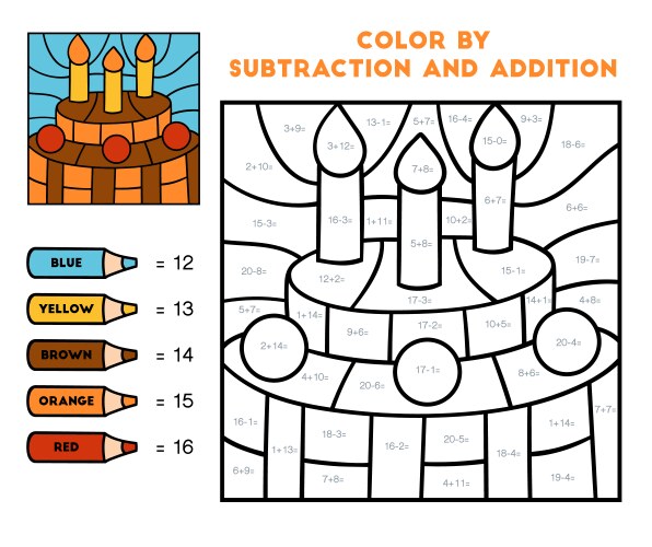Counting game for preschool children addition Vector Image