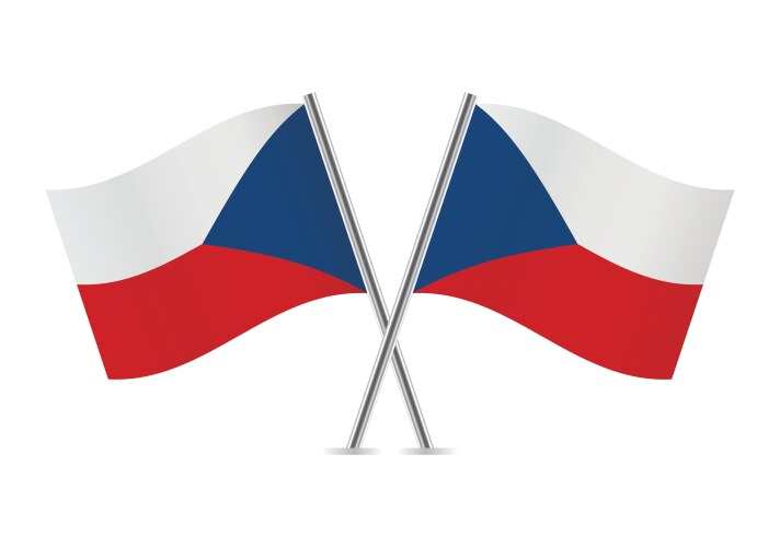 Crossed flags of czech republic and sri lanka Vector Image