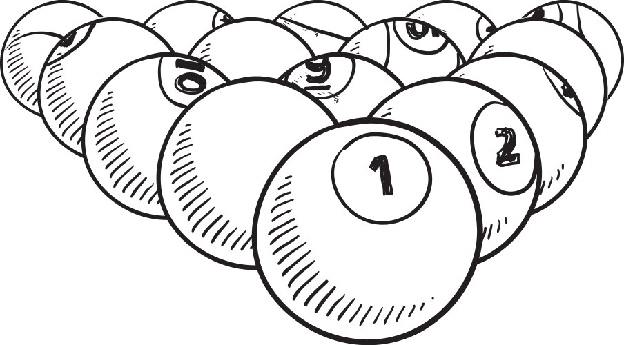 Pool 8 ball billiard wing crown boom Royalty Free Vector