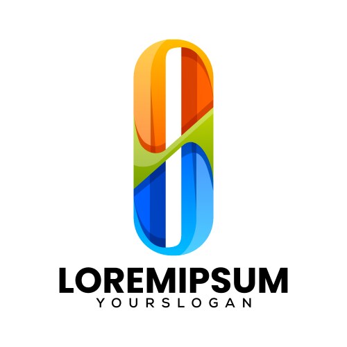 Initials number 5 logo design Royalty Free Vector Image