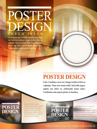 Modern poster template design Royalty Free Vector Image