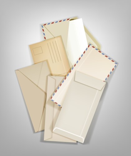 Biometric passport mockup transparent set Vector Image