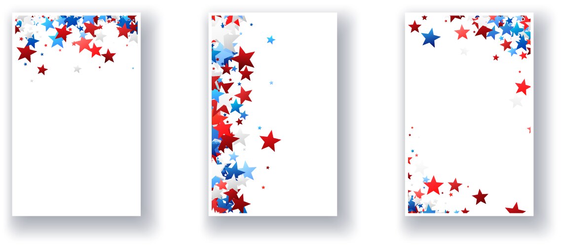 Patriotic star border banner Royalty Free Vector Image