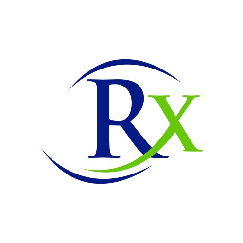 Rx Pharmacy Logo Mortar And Pestle Rx Pharmacy Drug Symbol Icon Design