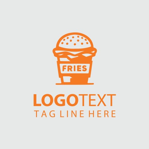 French fries logo Royalty Free Vector Image - VectorStock