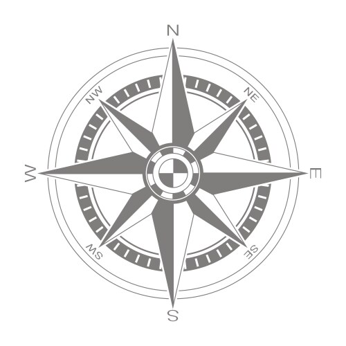 Wind rose - compass star Royalty Free Vector Image