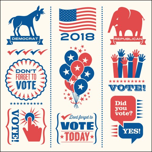 Patriotic voting poster Royalty Free Vector Image