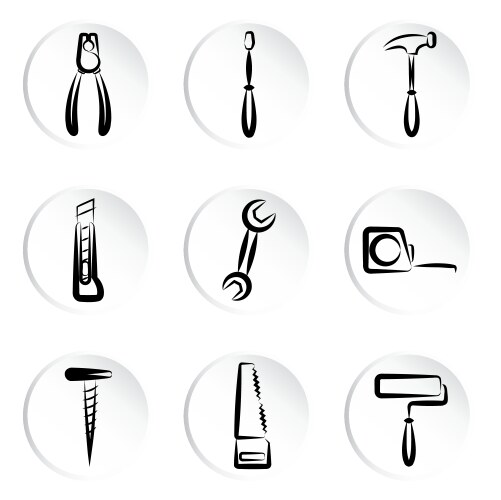 Tool set Royalty Free Vector Image - VectorStock