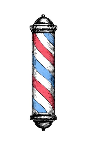 Barber pole barbershop salon Royalty Free Vector Image