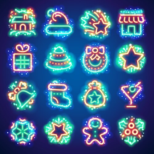 Magic christmas lights Royalty Free Vector Image