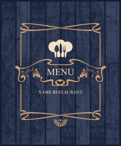 Template for menu card with cutlery Royalty Free Vector