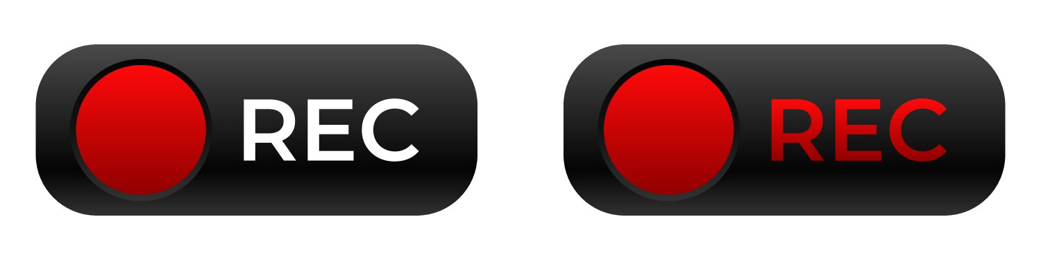 Icon for live rec record video Royalty Free Vector Image